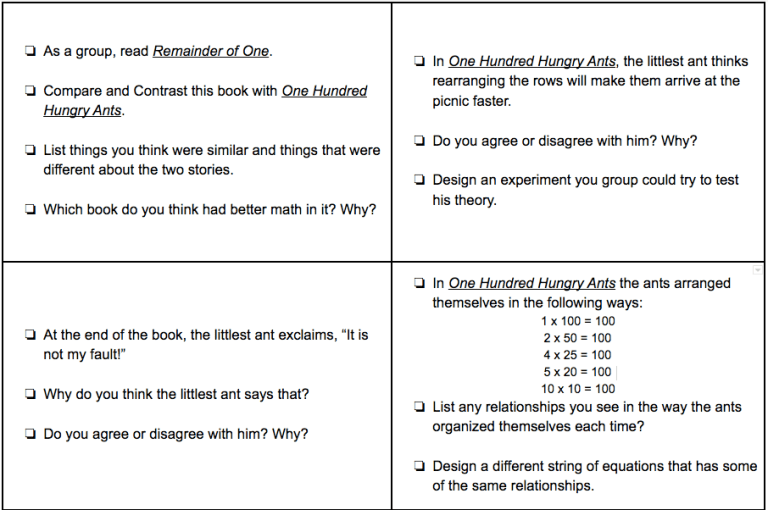 One Hundred Hungry Ants – 4th Grade | MathMinds